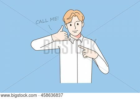 Young Man Showing Vector & Photo (Free Trial) | Bigstock