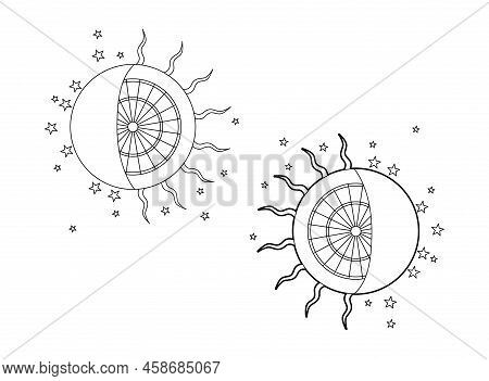 Moon Phases. Half Vector & Photo (Free Trial) | Bigstock
