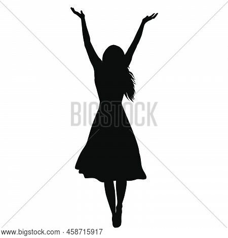 Silhouette Woman Long Vector & Photo (Free Trial) | Bigstock