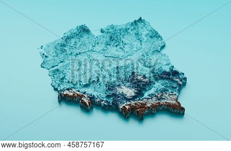 Topographic Poland Map Image & Photo (Free Trial) | Bigstock