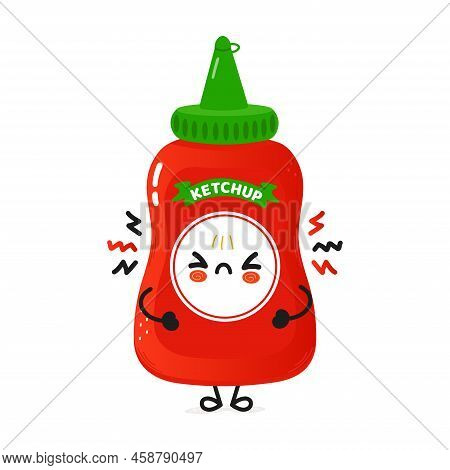 Cute Sad Ketchup Vector & Photo (Free Trial) | Bigstock