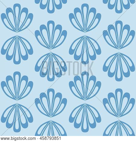 Monochrome Blue Clam Vector & Photo (Free Trial) | Bigstock
