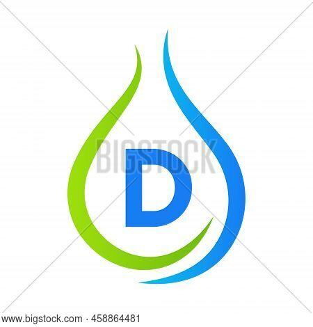Letter D Drop Water Vector & Photo (Free Trial) | Bigstock