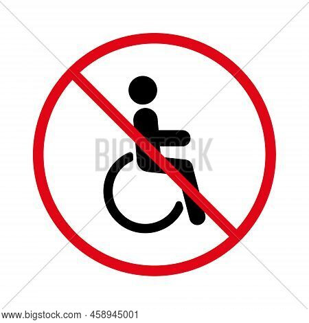 No Allowed Wheelchair Vector & Photo (Free Trial) | Bigstock