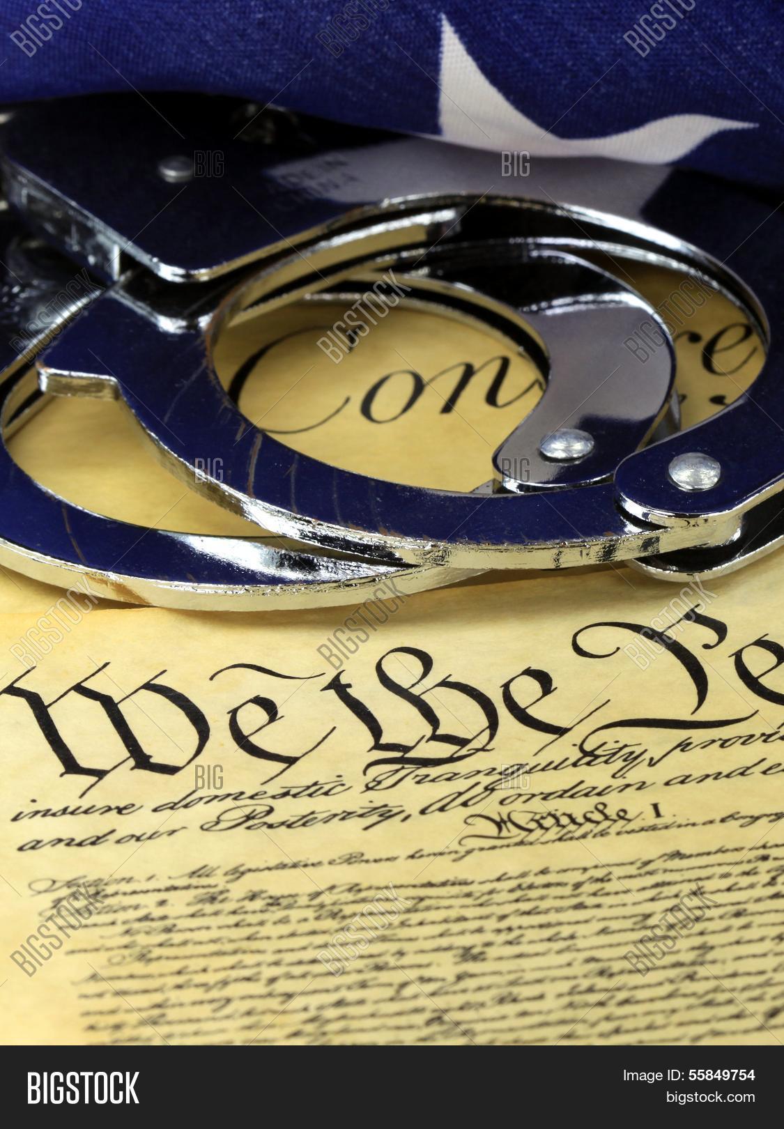 Handcuffs Flag On US Image & Photo (Free Trial) | Bigstock