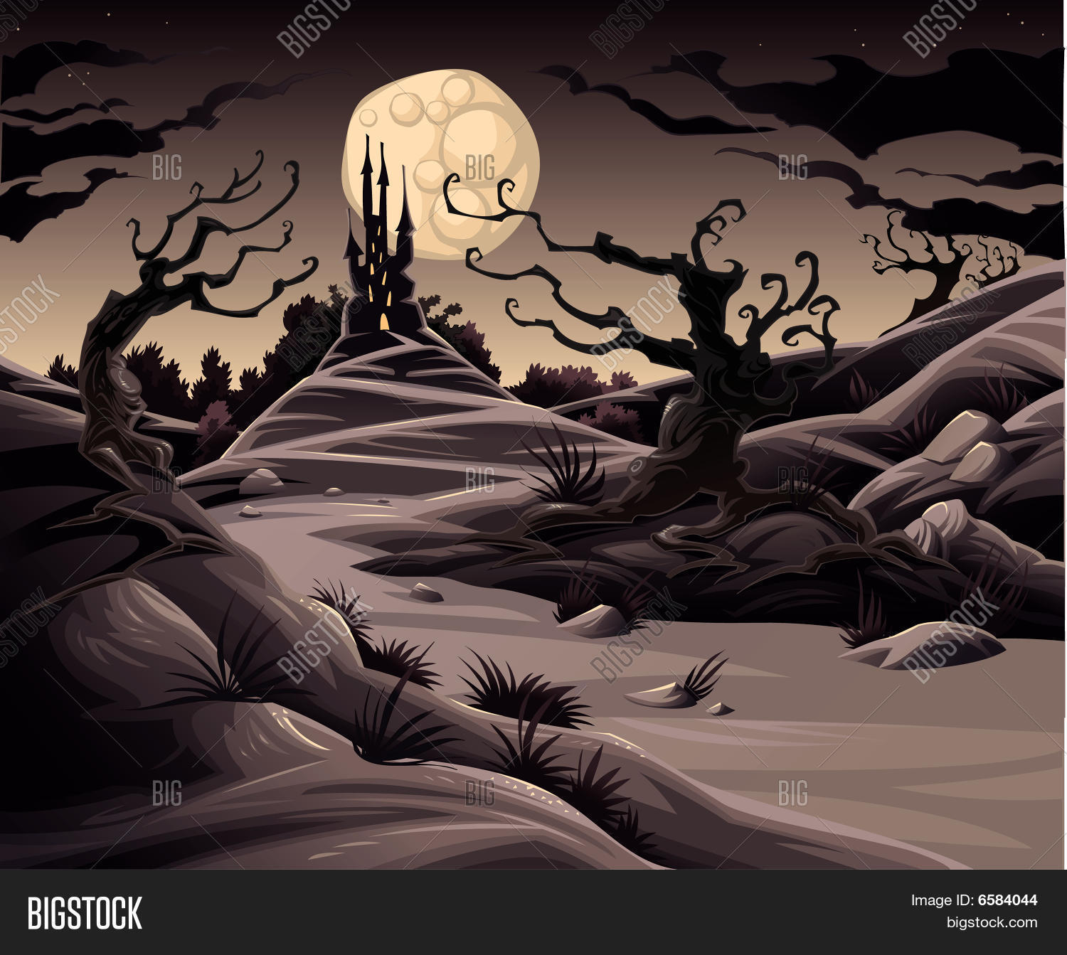Horror Landscape Vector & Photo (Free Trial) | Bigstock