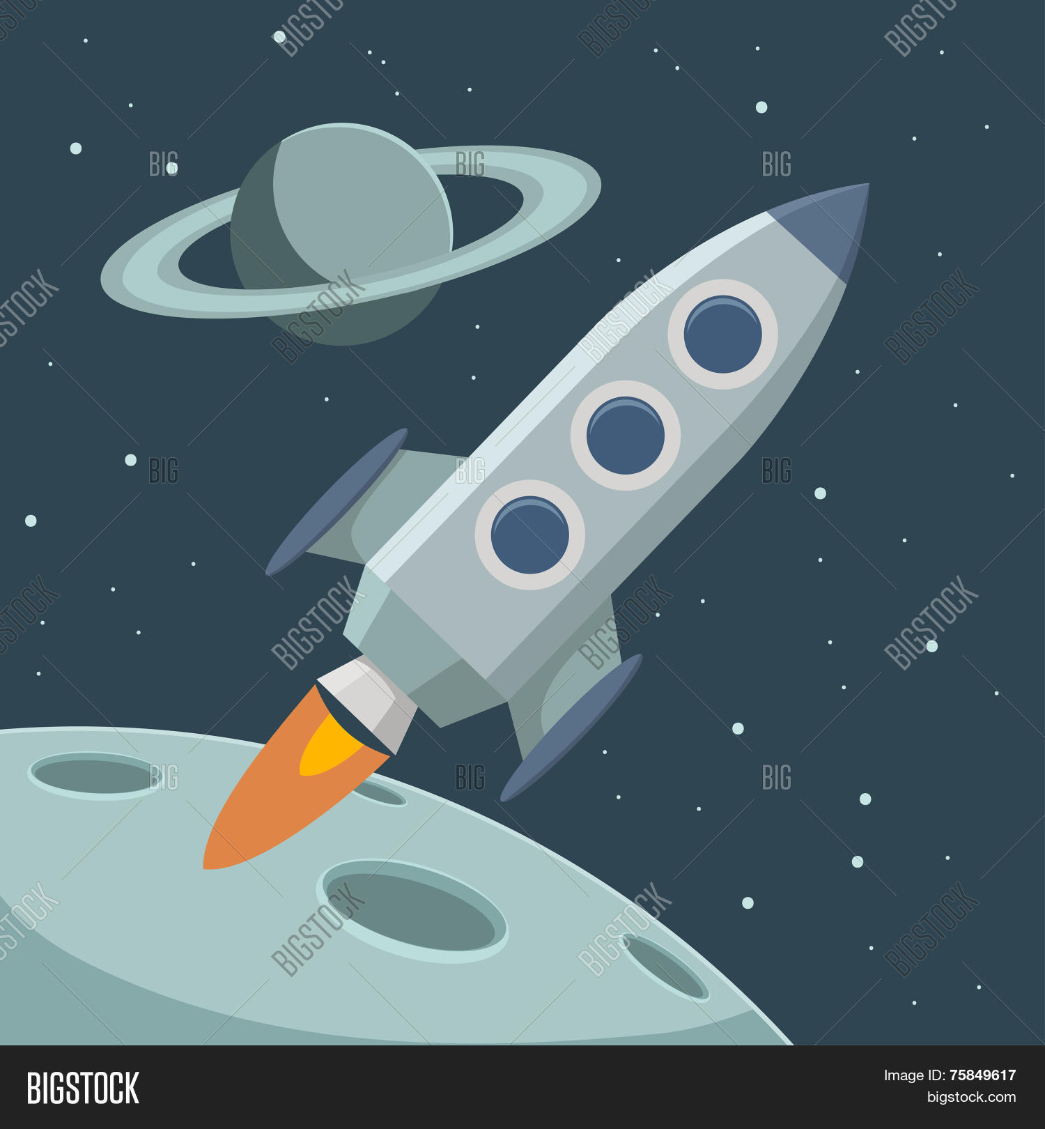 Vector Retro Space Vector & Photo (Free Trial) | Bigstock