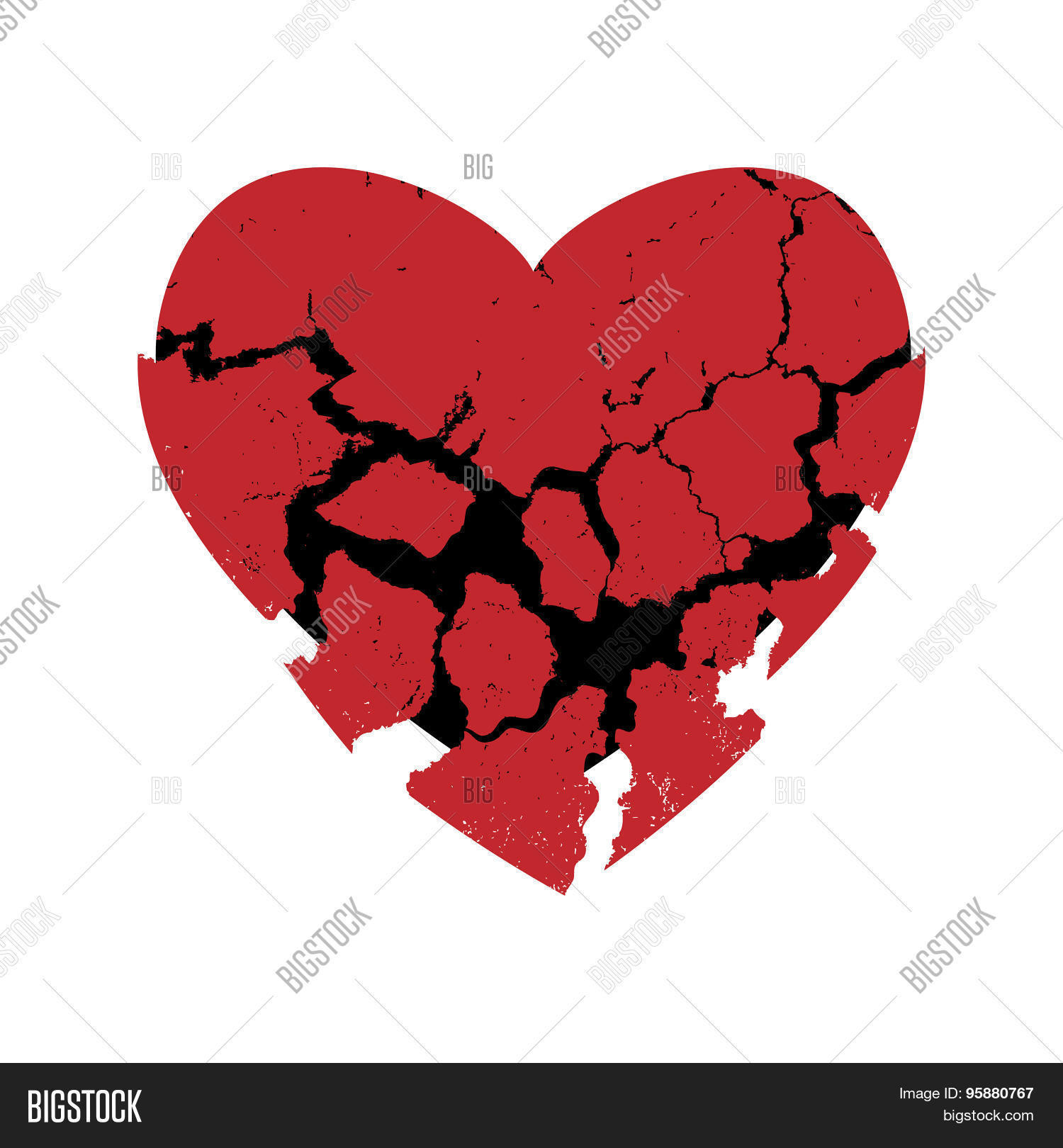Scratched Heart Vector & Photo (Free Trial) | Bigstock