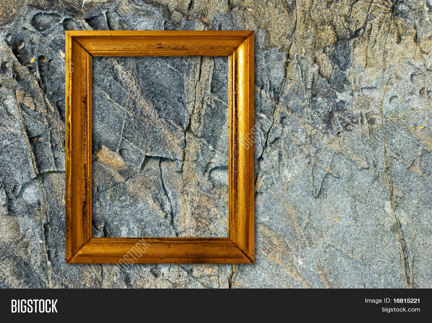 Gold Frame On Stone Image & Photo (Free Trial) | Bigstock