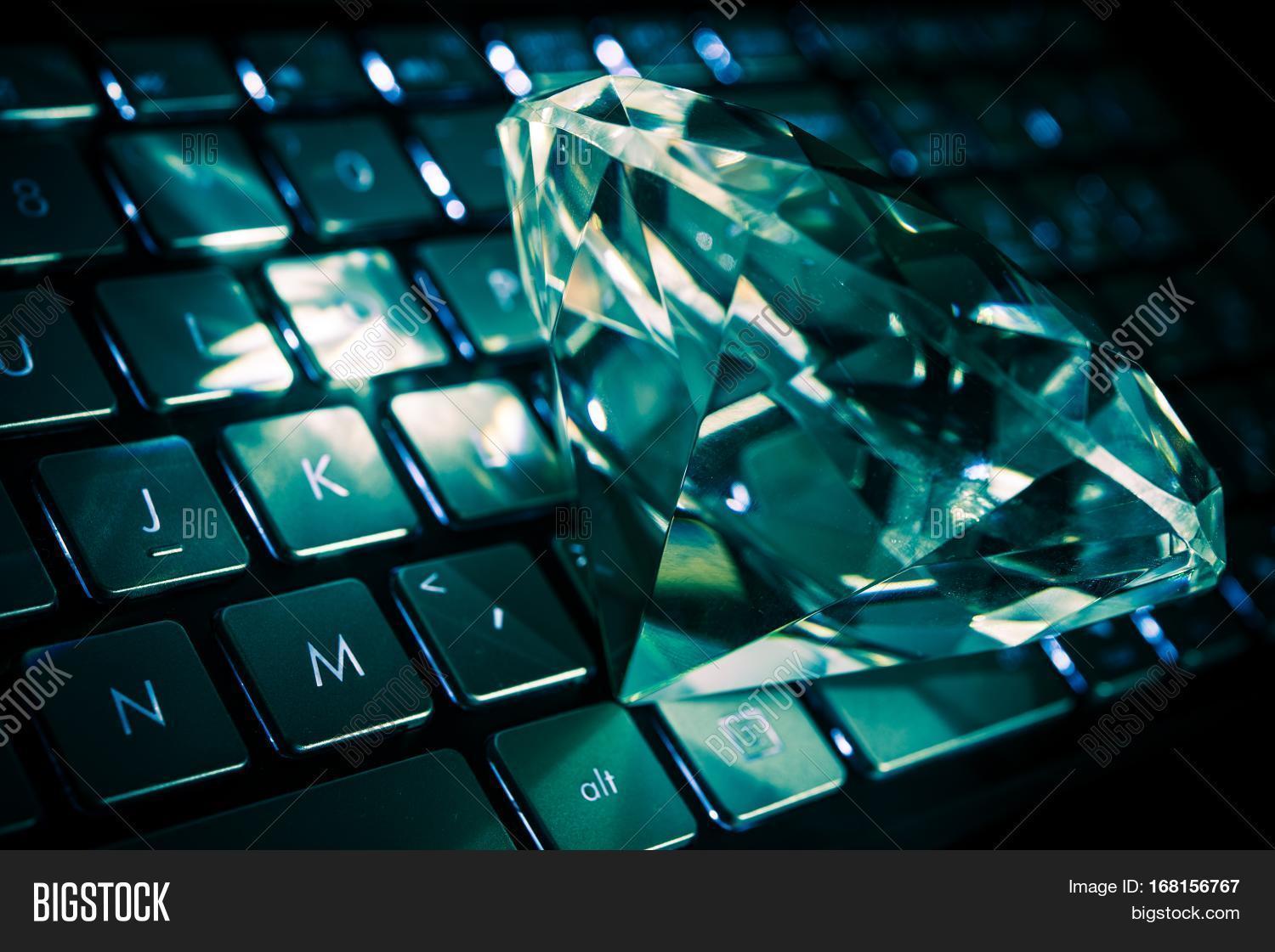 Diamond On Computer Image & Photo (Free Trial) | Bigstock