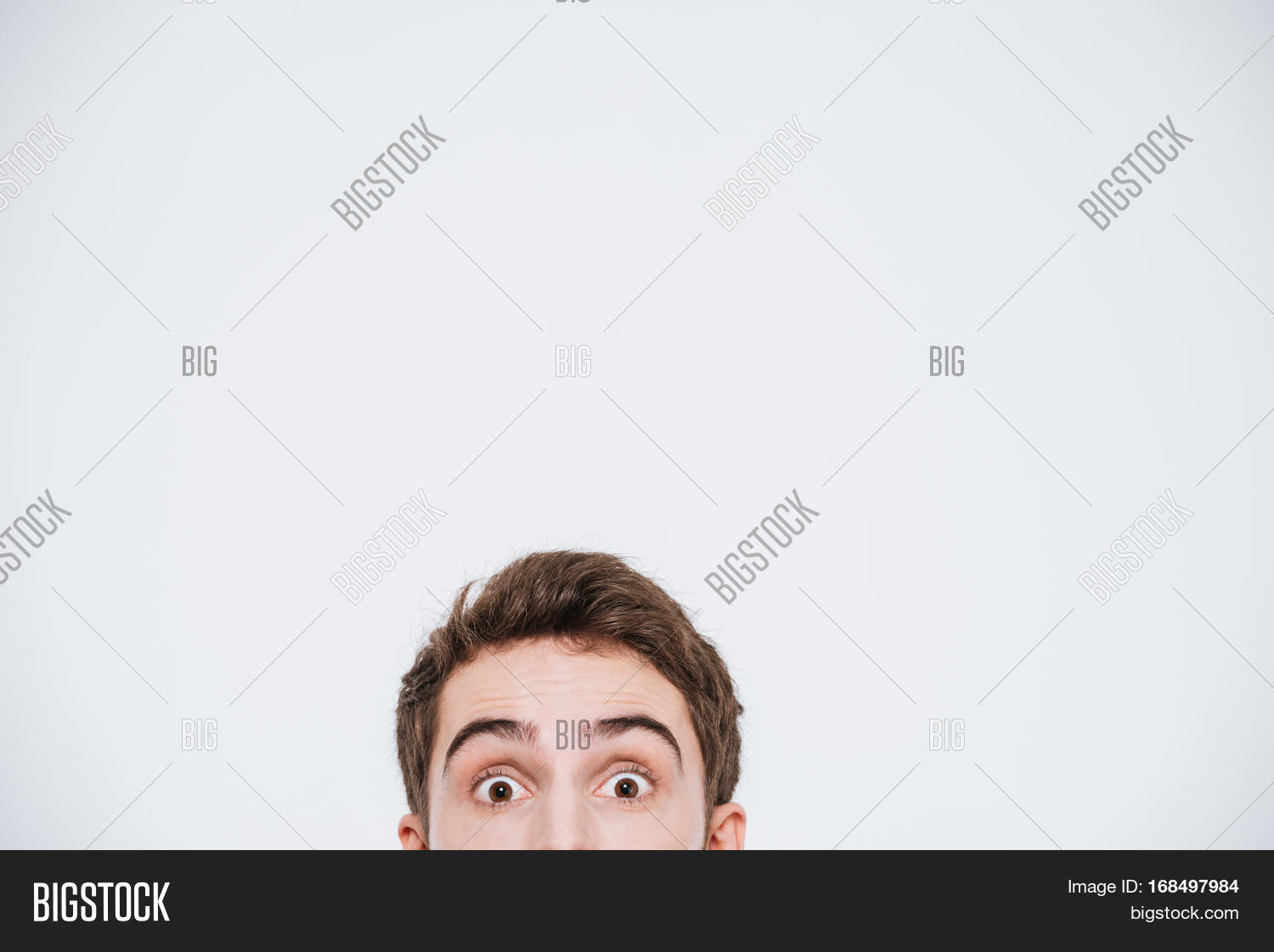 Man Peeking Out Edge Image & Photo (Free Trial) | Bigstock