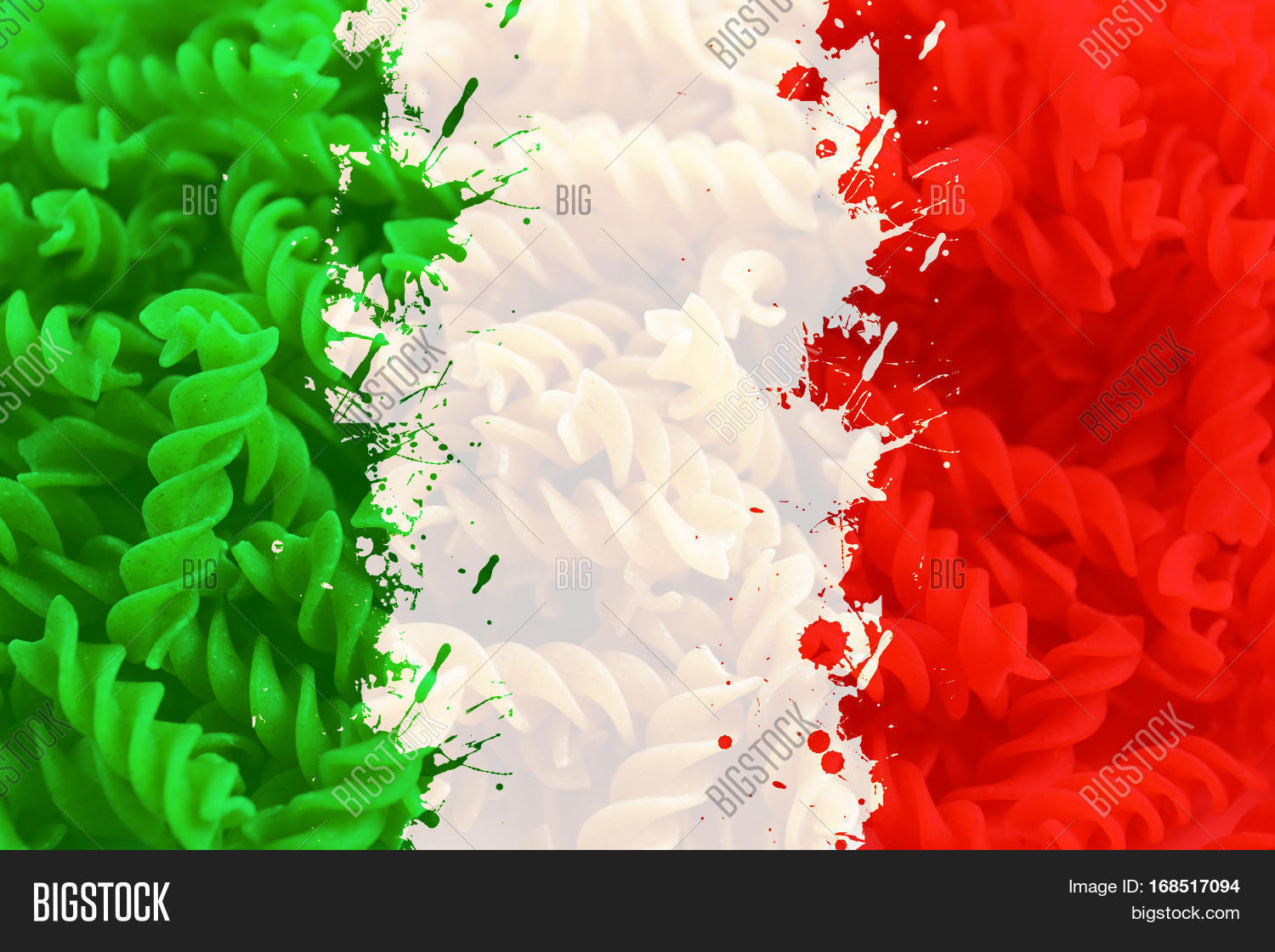 Italian Flag On Pasta Image & Photo (Free Trial) | Bigstock