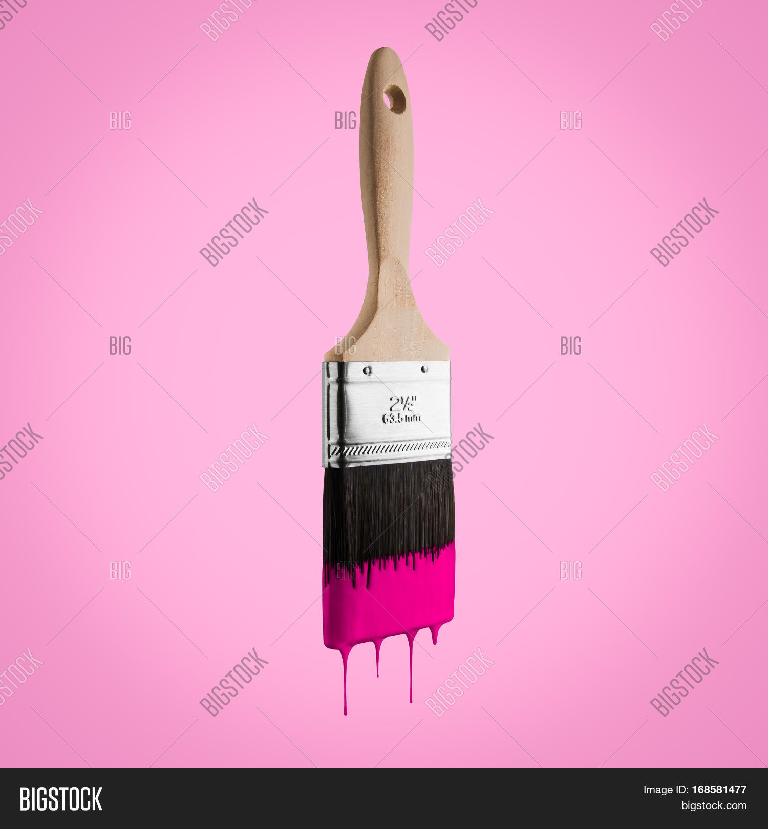 Paintbrush Loaded Pink Image & Photo (Free Trial) | Bigstock