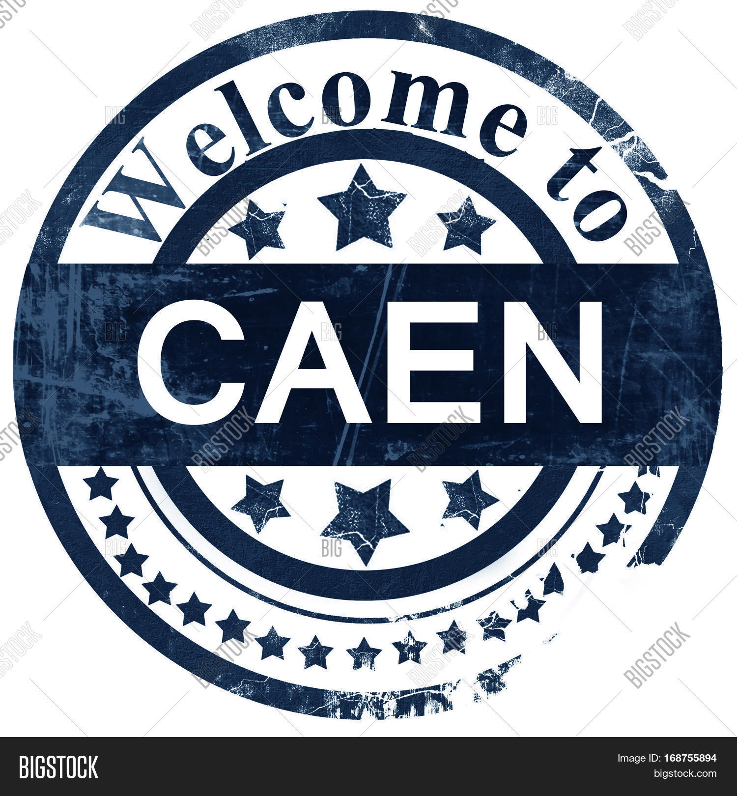 Caen Stamp On White Image & Photo (Free Trial) | Bigstock