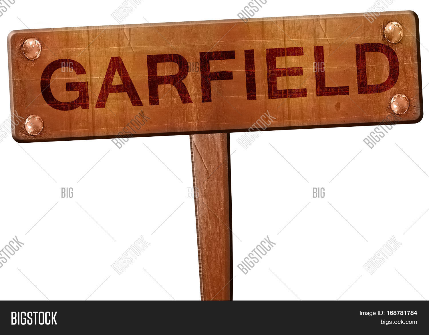 Garfield Road Sign, 3D Image & Photo (Free Trial) | Bigstock