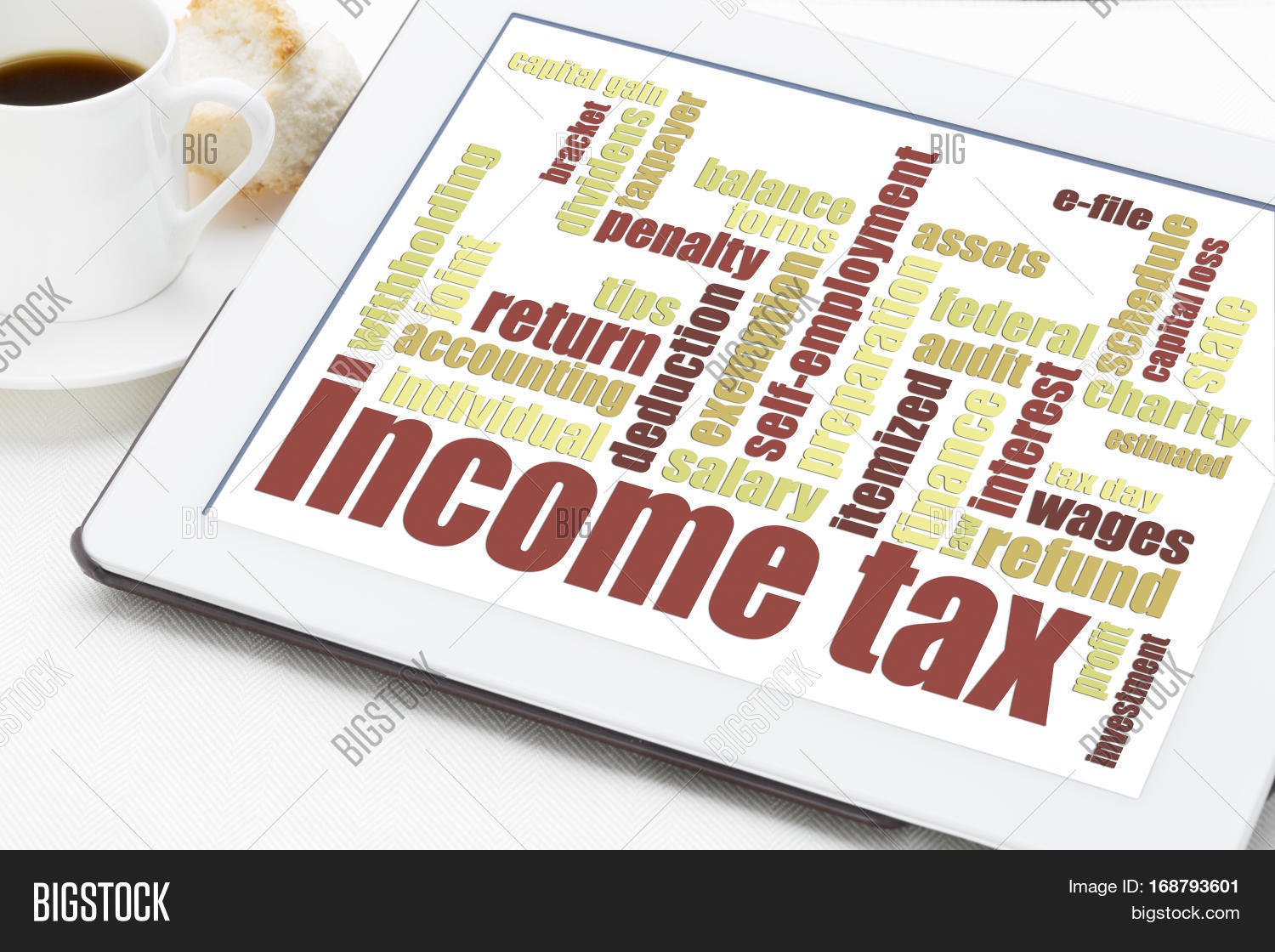 Income Tax Word Cloud Image & Photo (Free Trial) | Bigstock