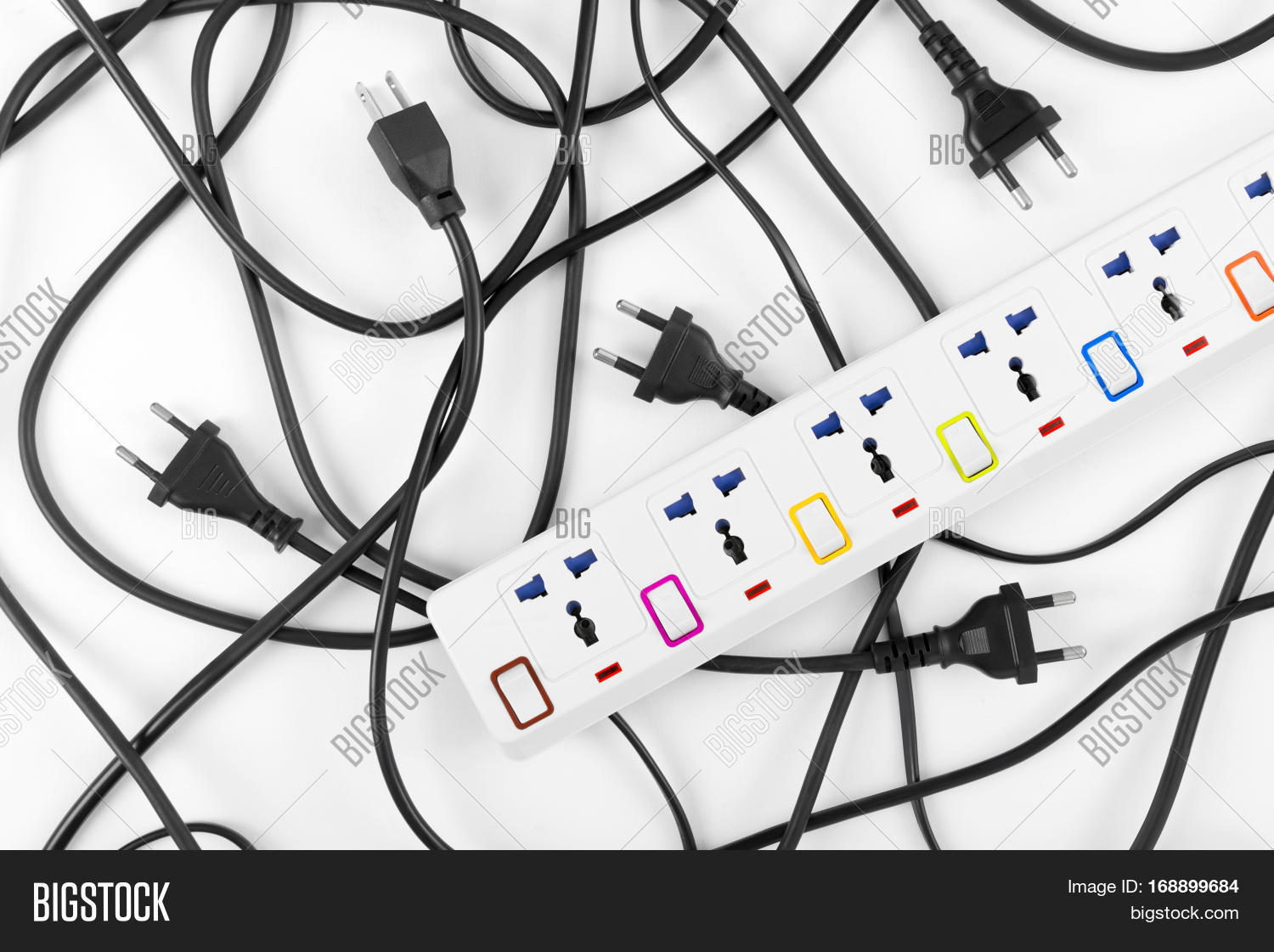 Messy Electrical Cords Image & Photo (Free Trial) | Bigstock