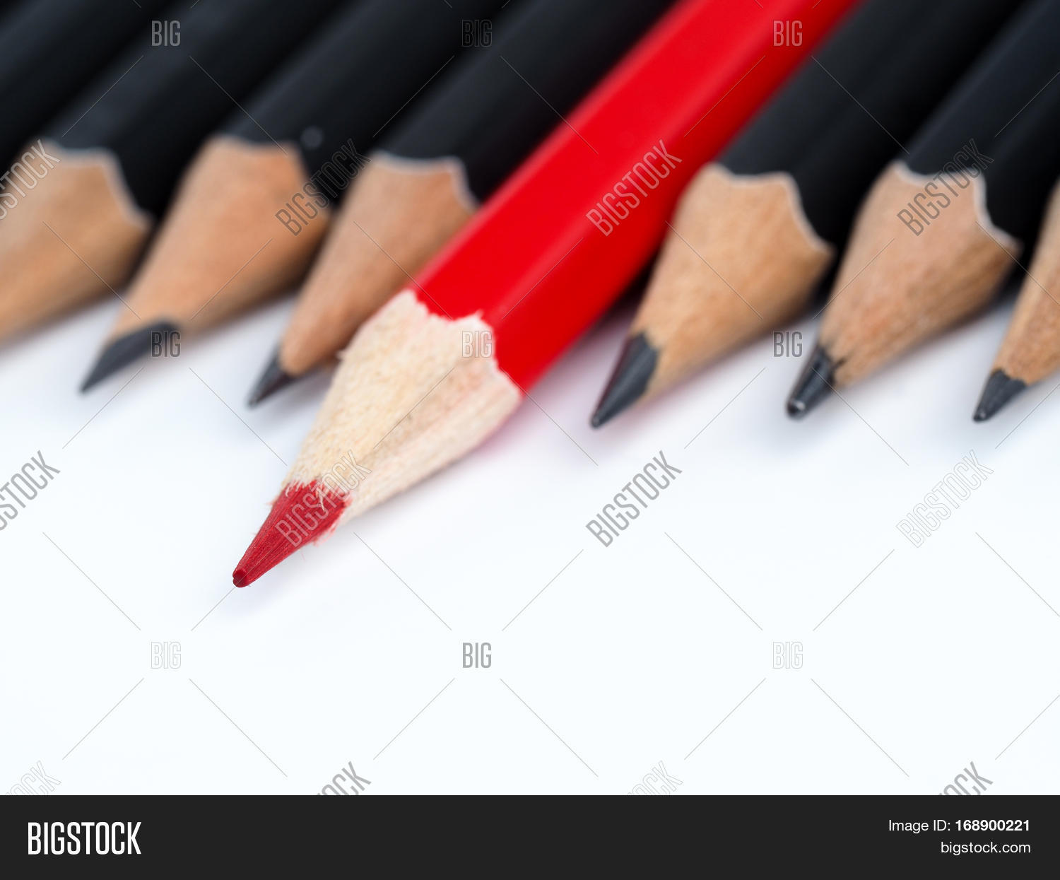 Red Pencil Standing Image & Photo (Free Trial) | Bigstock