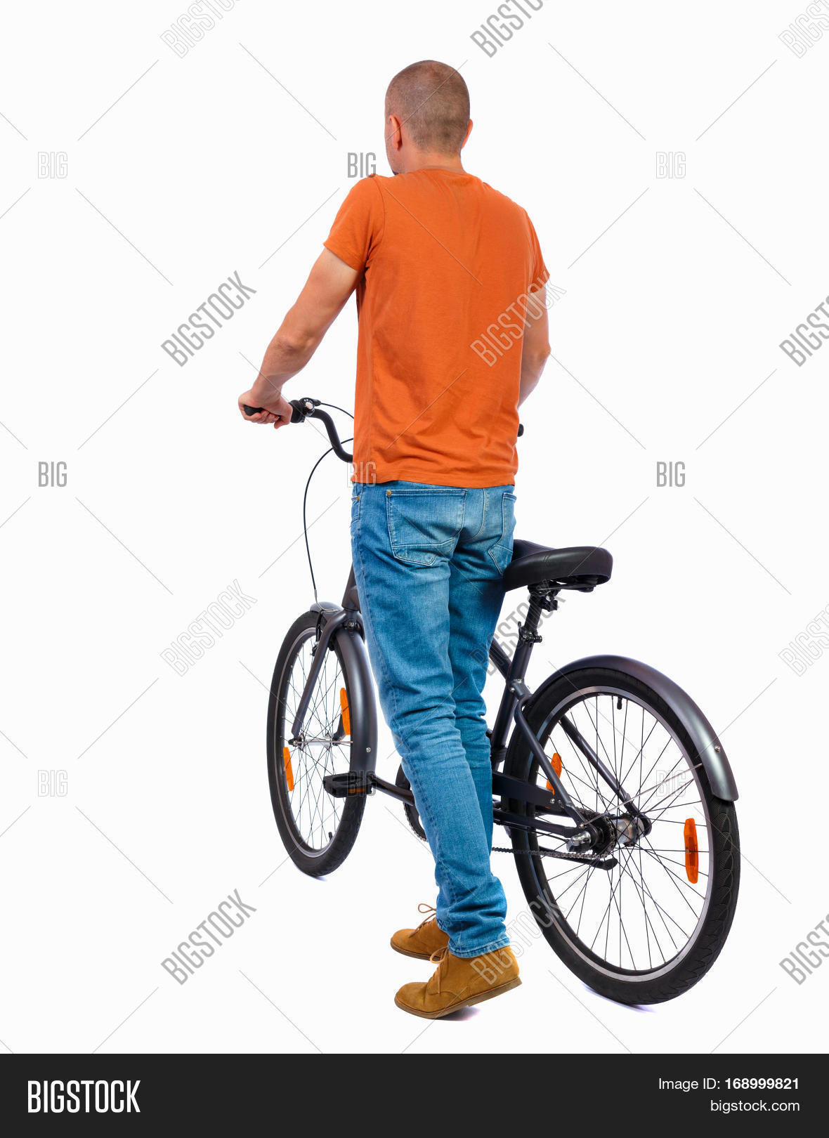 Back View Man Bicycle Image & Photo (Free Trial) | Bigstock