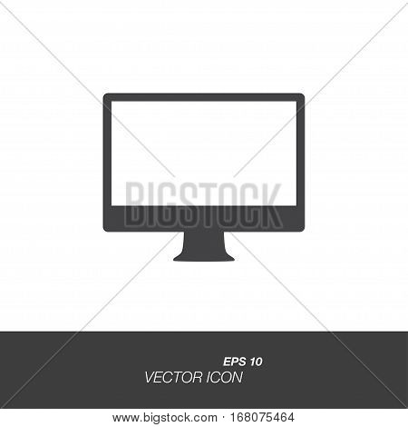 Monitor Icon Flat Vector & Photo (Free Trial) | Bigstock