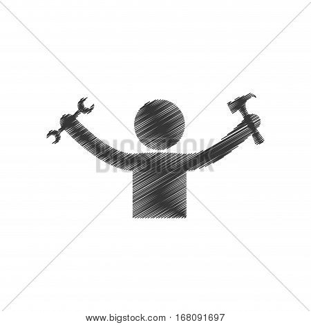 Drawing Man Holding Vector & Photo (Free Trial) | Bigstock