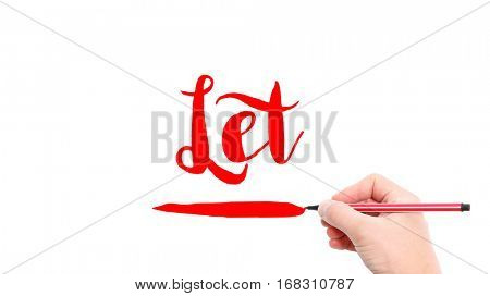 Verb Let Written On Image & Photo (Free Trial) | Bigstock