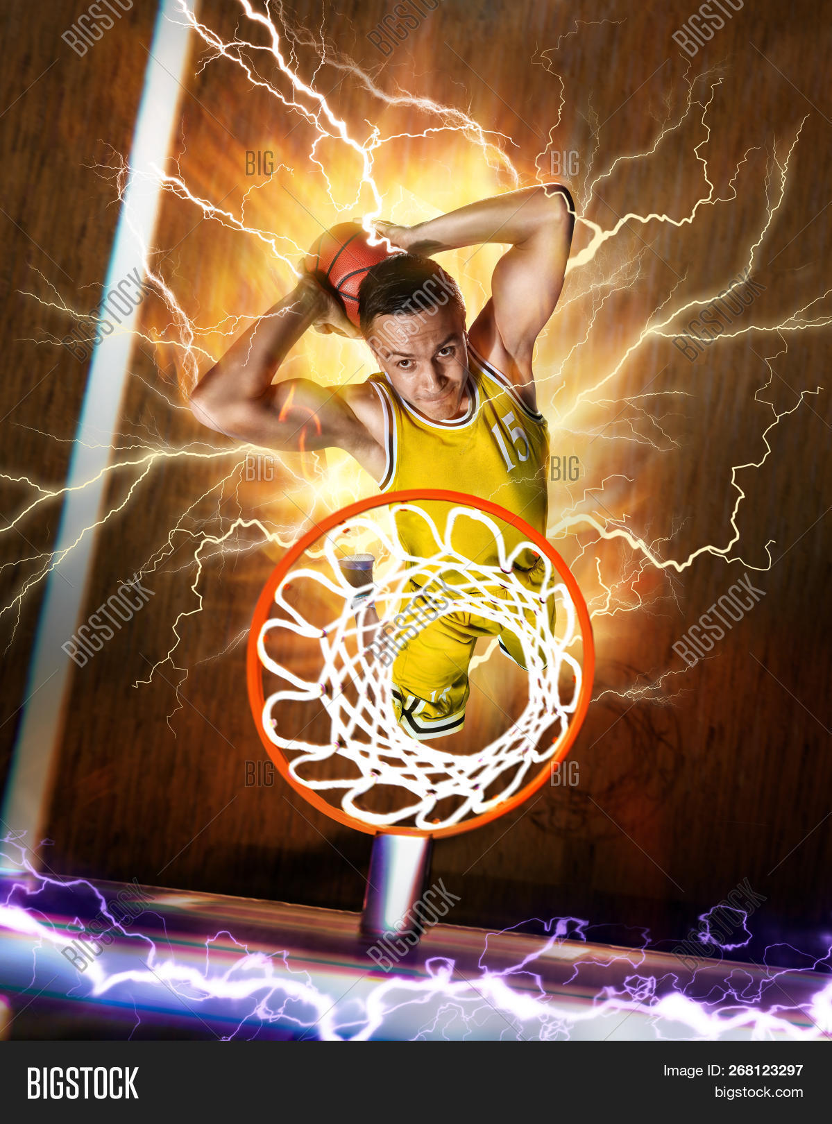 Basketball Player Fire Image & Photo (Free Trial) | Bigstock