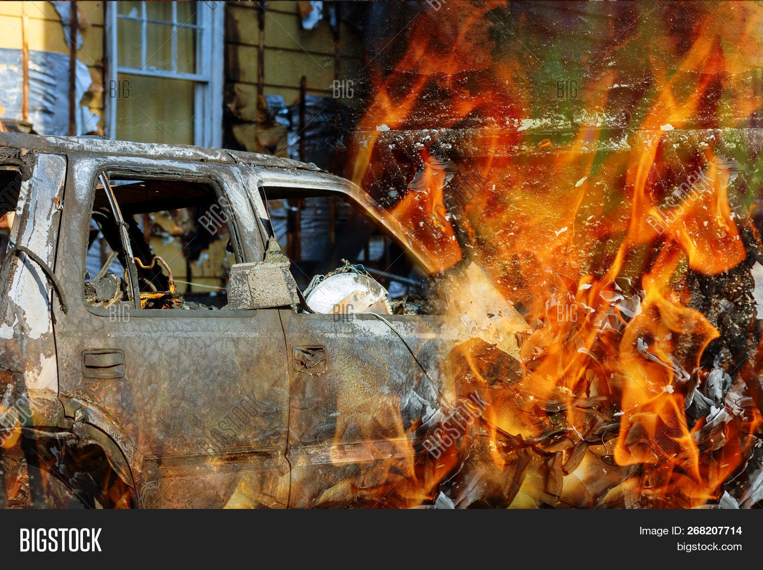 Fire Flames Burns Home Image & Photo (Free Trial) | Bigstock