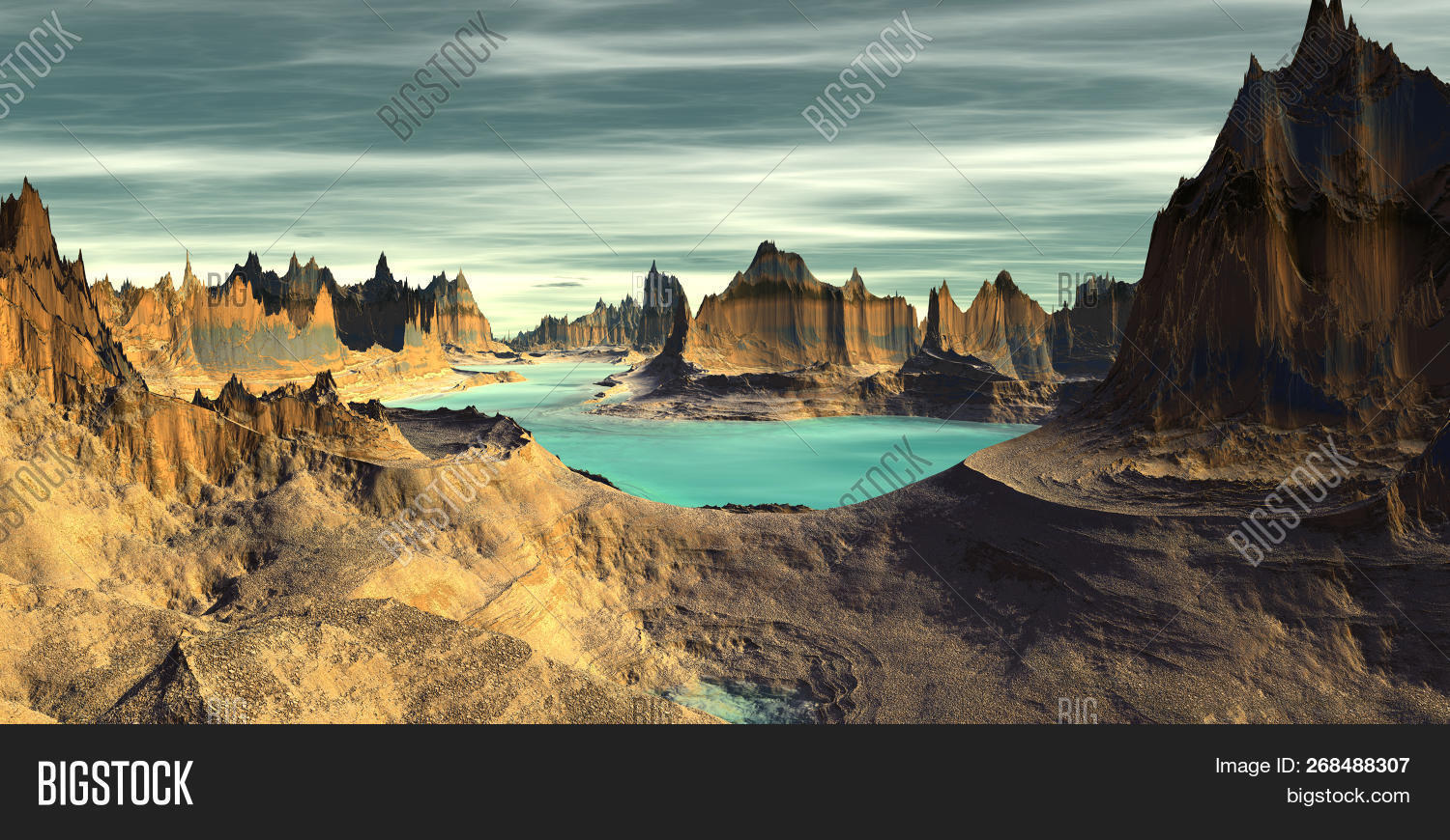 Alien Planet. Mountain Image & Photo (Free Trial) | Bigstock