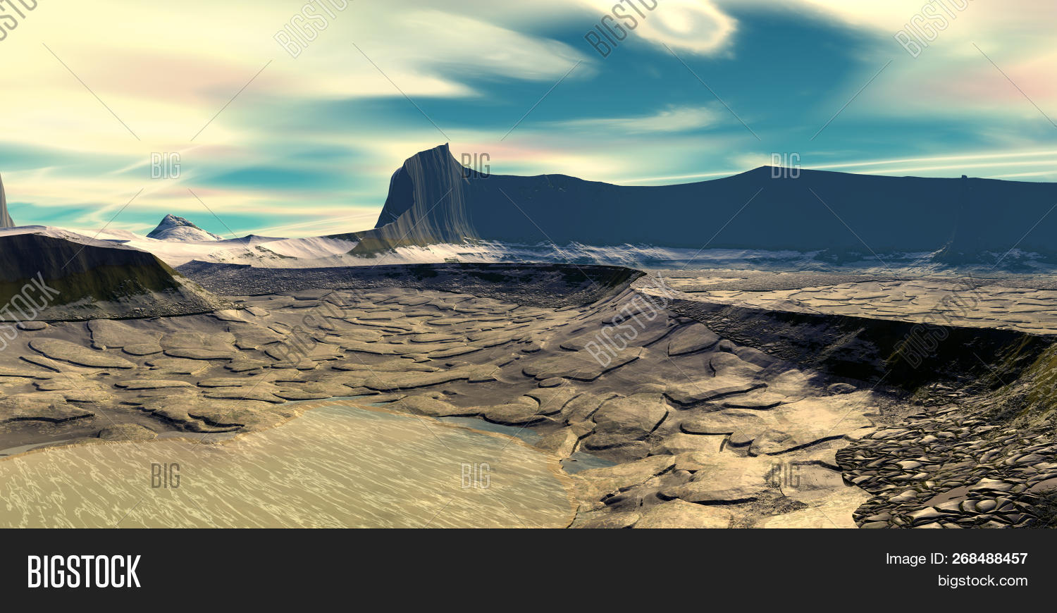 Alien Planet. Mountain Image & Photo (Free Trial) | Bigstock