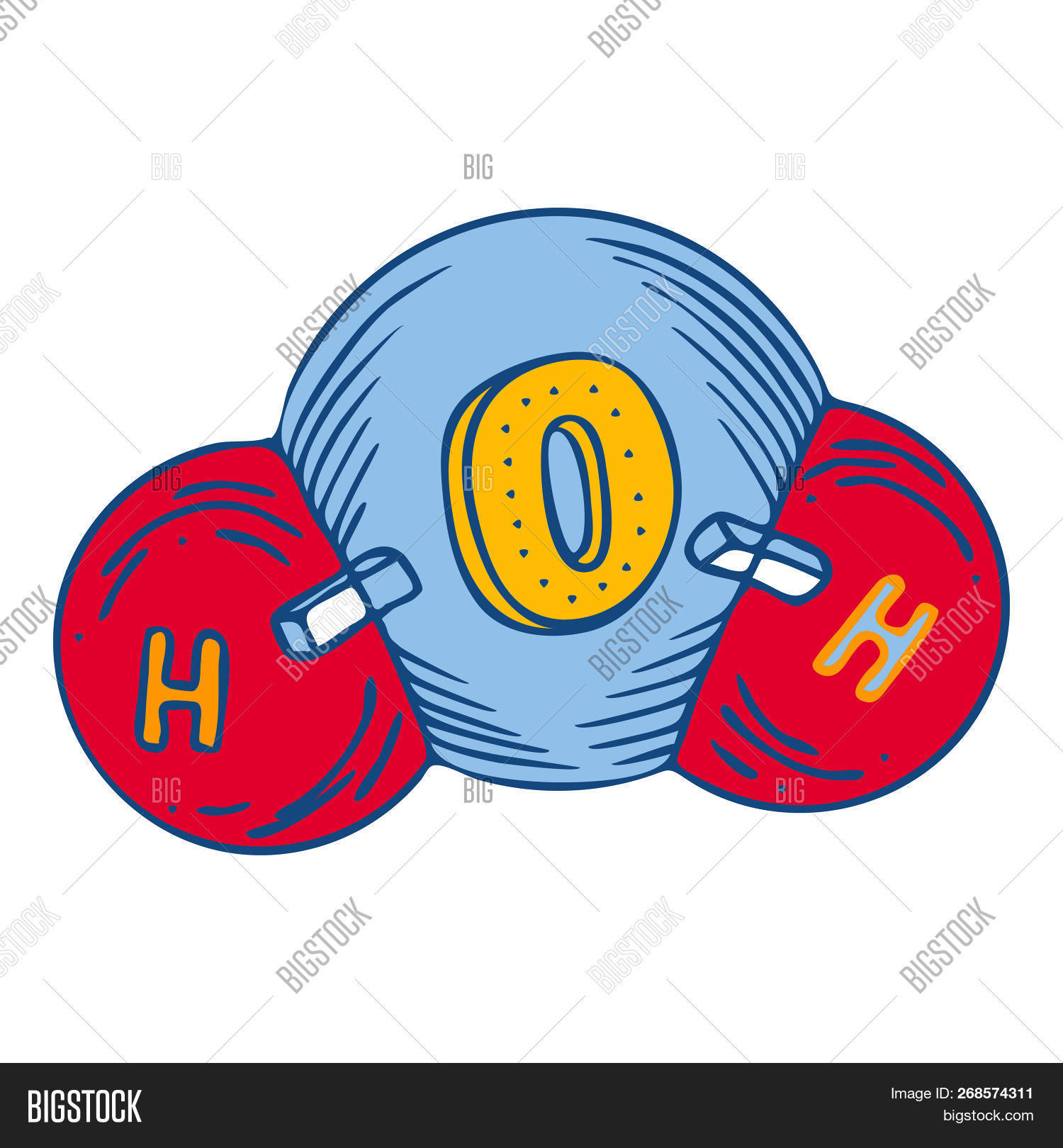 Water Molecule Icon. Image & Photo (Free Trial) | Bigstock