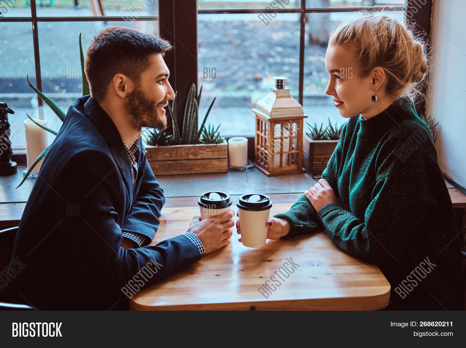 Romantic Couple Cafe Image & Photo (Free Trial) | Bigstock
