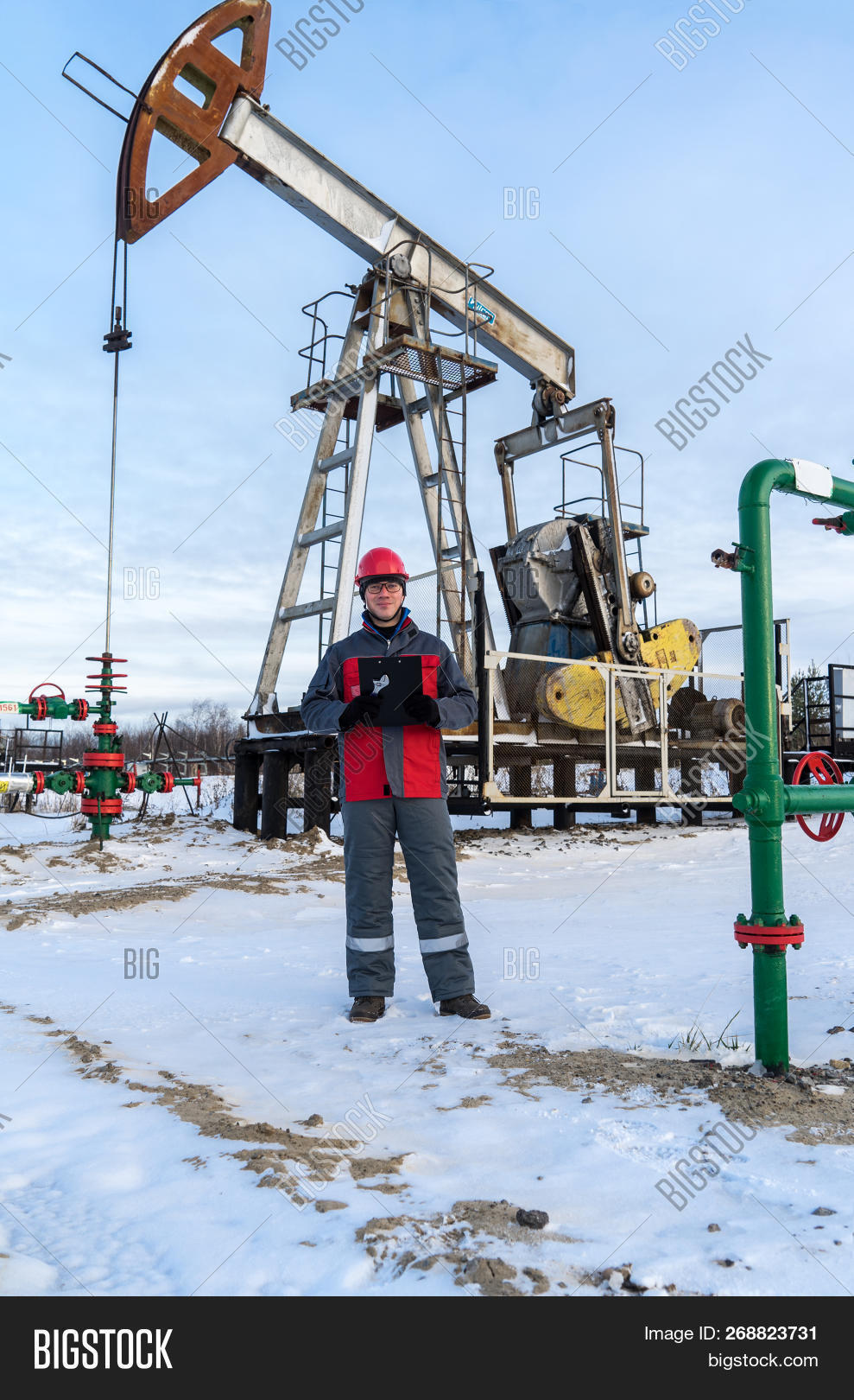 Man Worker Oilfield. Image & Photo (Free Trial) | Bigstock