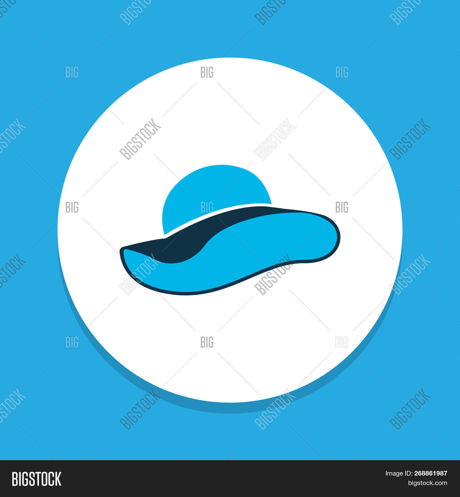 Woman Hat Icon Colored Image & Photo (Free Trial) | Bigstock