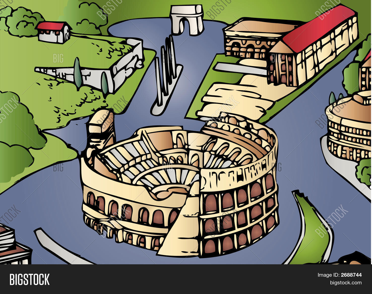 Roman Colosseum Vector & Photo | Bigstock