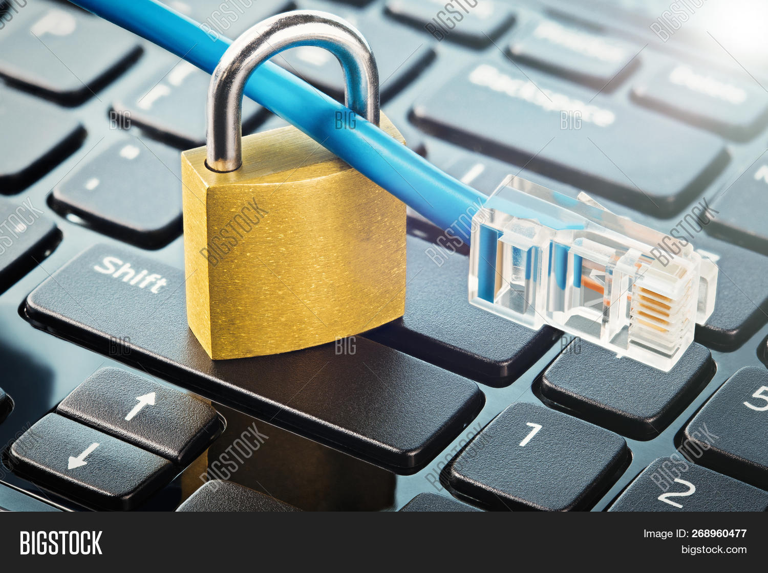 Padlock On Computer Image & Photo (Free Trial) | Bigstock