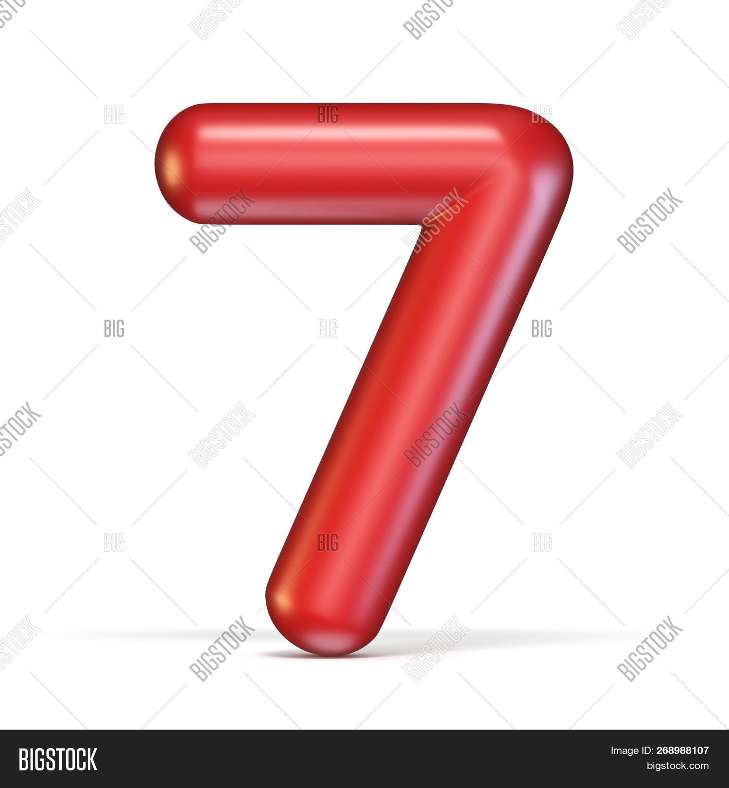 Red Glossy Font Number Image & Photo (Free Trial) | Bigstock