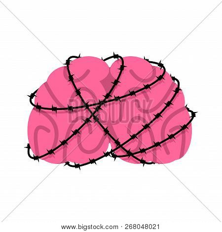 Brain Barbed Wire. Vector & Photo (Free Trial) | Bigstock
