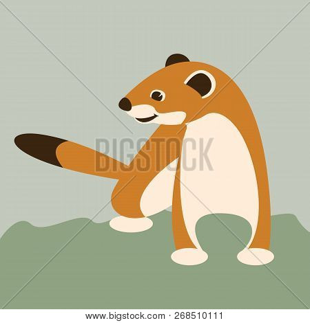 Cartoon Weasel Vector Vector & Photo (Free Trial) | Bigstock