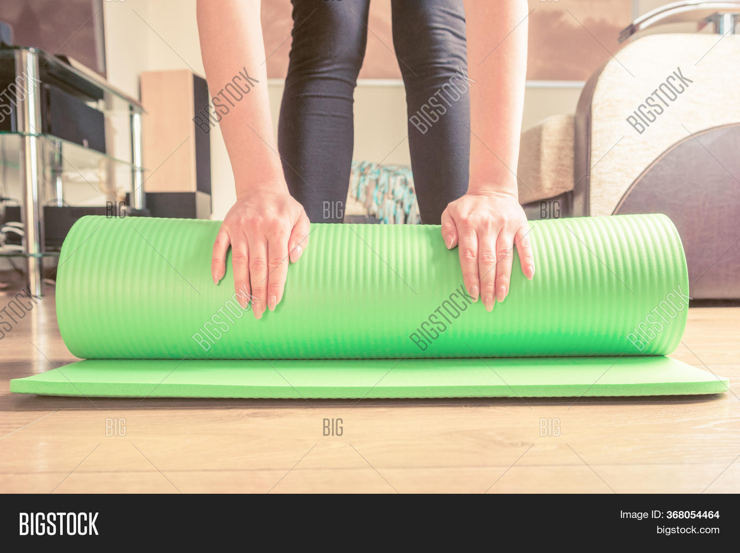 Woman Rolling Her Yoga Image & Photo (Free Trial) | Bigstock