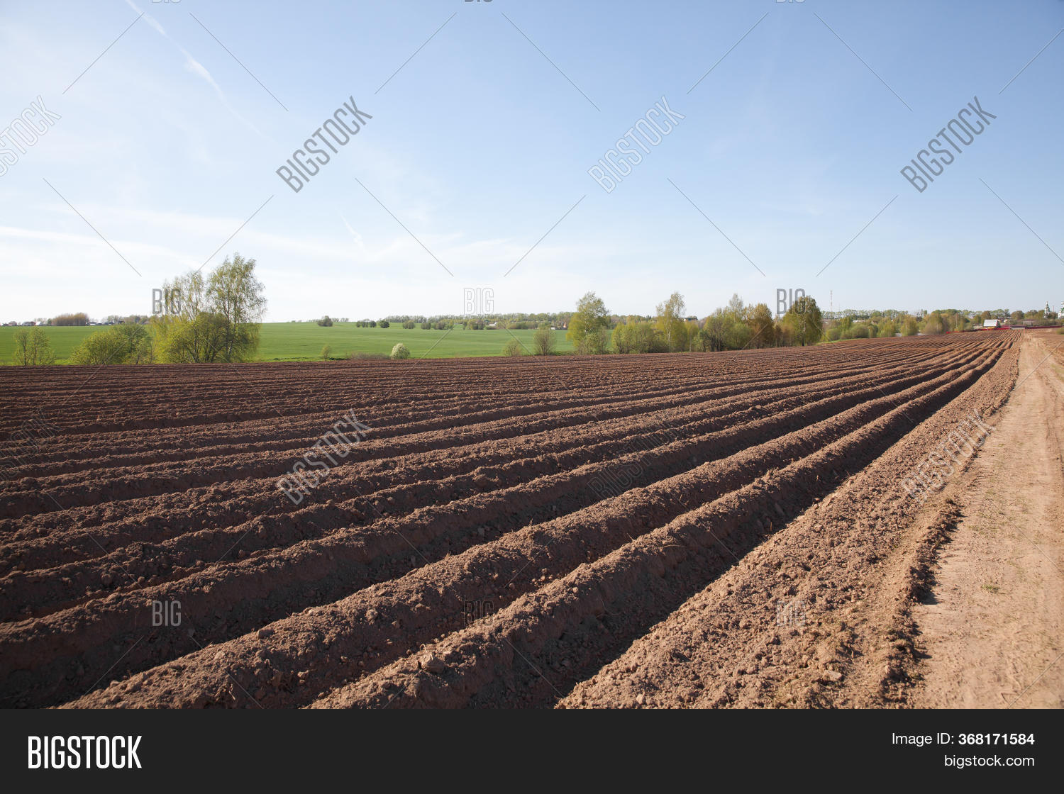 Furrows On Plowed Image & Photo (Free Trial) | Bigstock