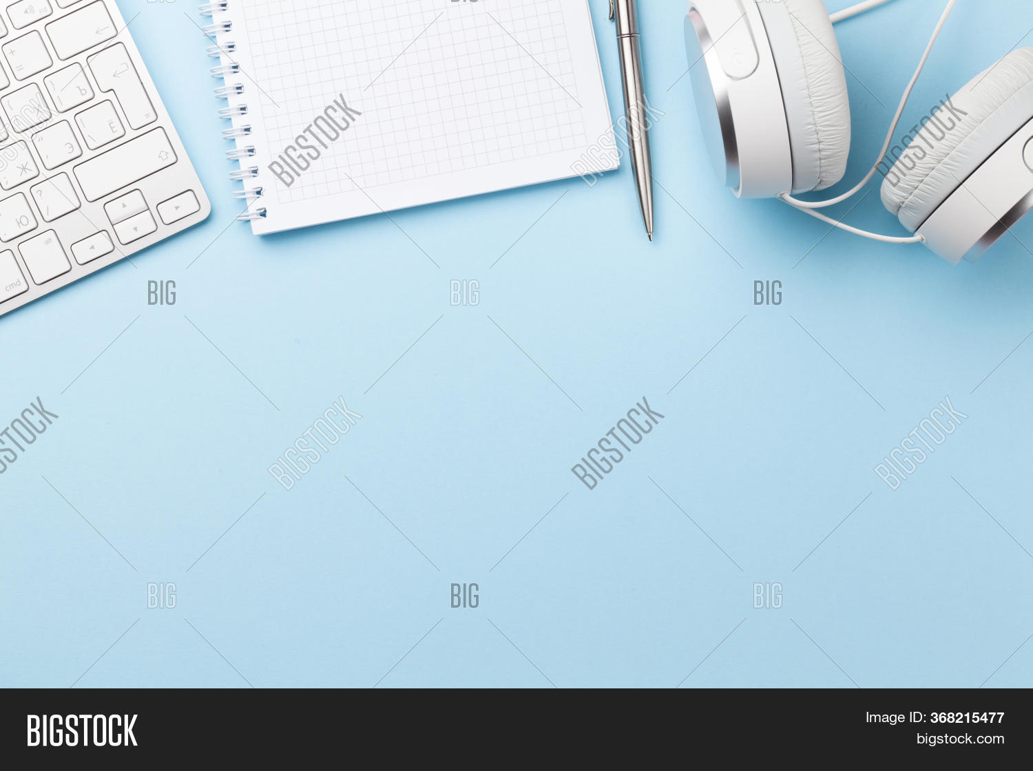 Blue Workplace Desk Image & Photo (Free Trial) | Bigstock