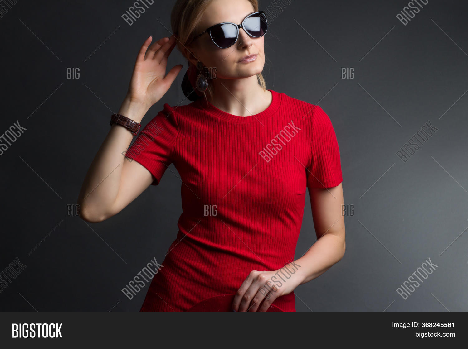 Young Woman Red Slinky Image & Photo (Free Trial) | Bigstock
