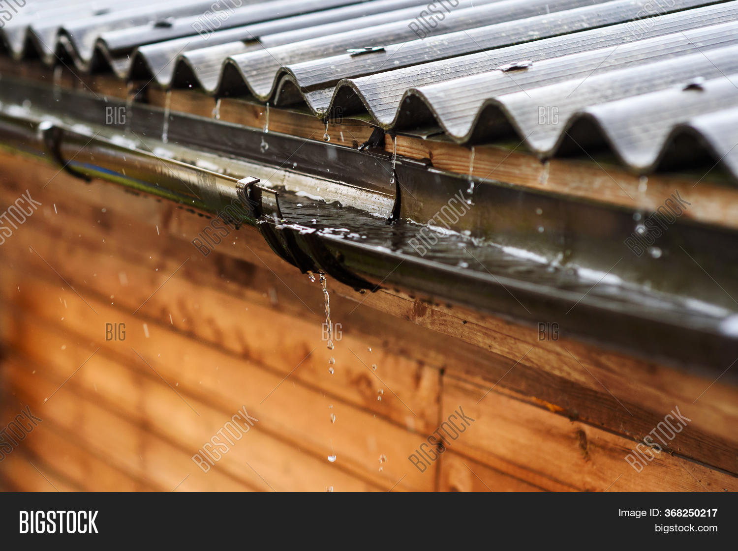 Rain Flows Down Roof Image & Photo (Free Trial) | Bigstock