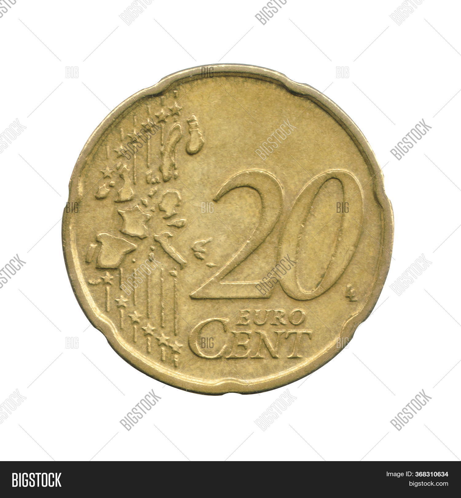 20 Euro Cents Coin Image & Photo (Free Trial) | Bigstock