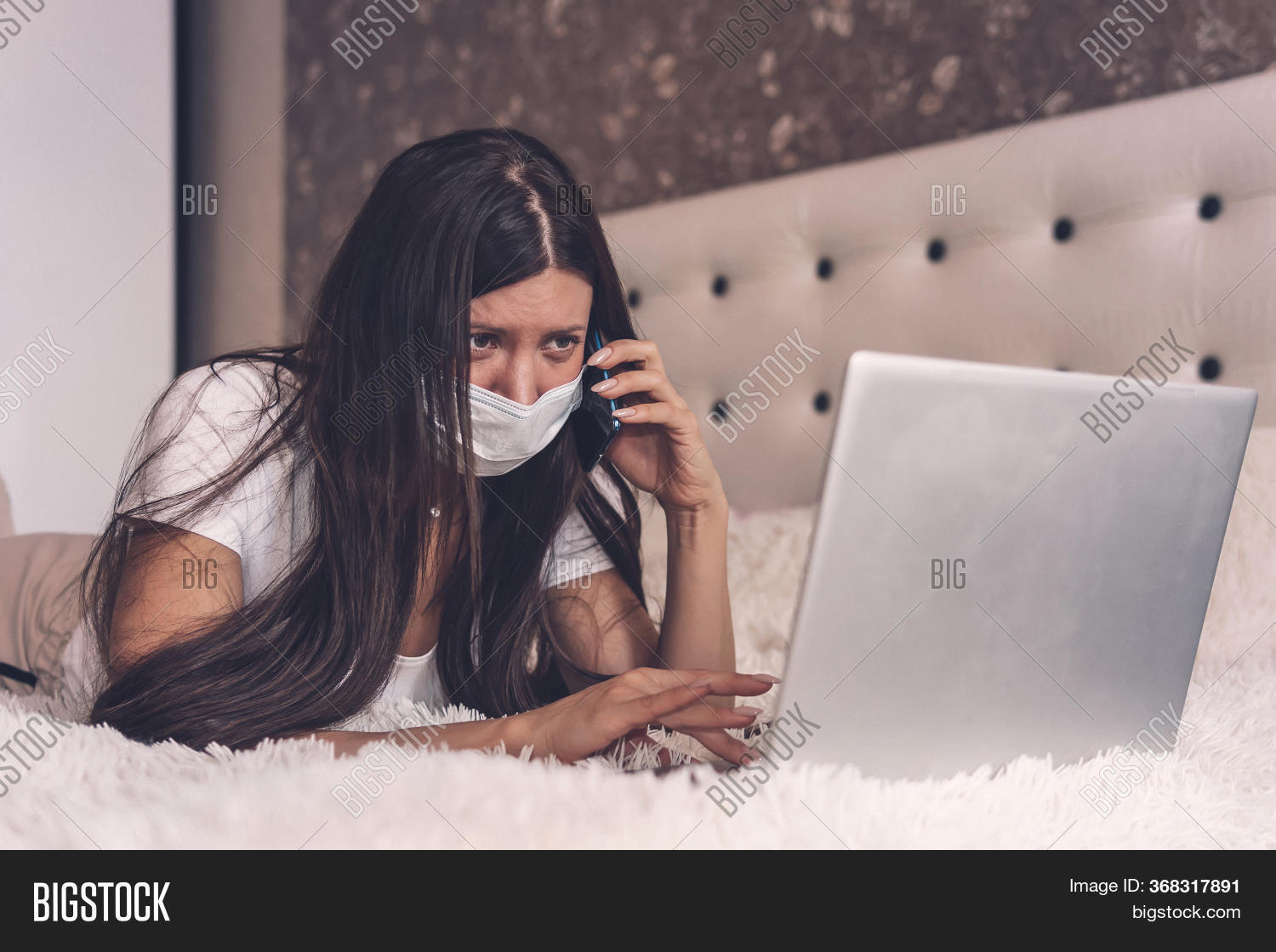 Sick Woman Working On Image & Photo (Free Trial) | Bigstock