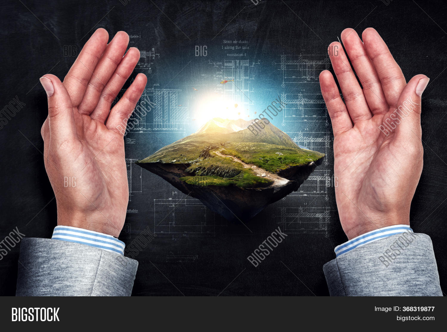 Hands Holding Mountain Image & Photo (Free Trial) | Bigstock