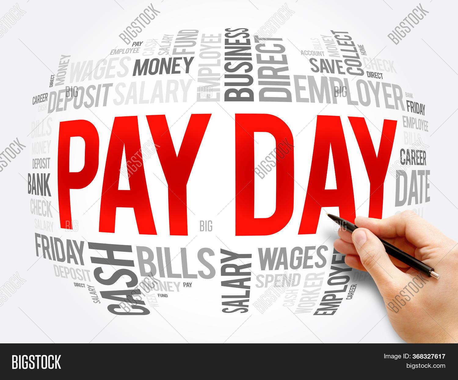 Pay Day Word Cloud Image & Photo (Free Trial) | Bigstock