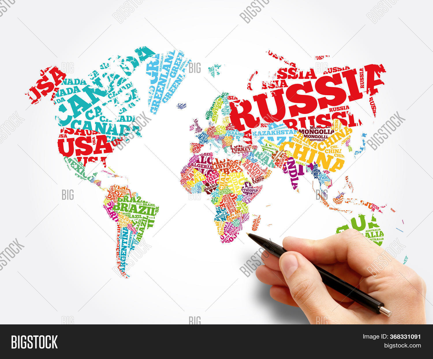 World Map Typography Image & Photo (Free Trial) | Bigstock
