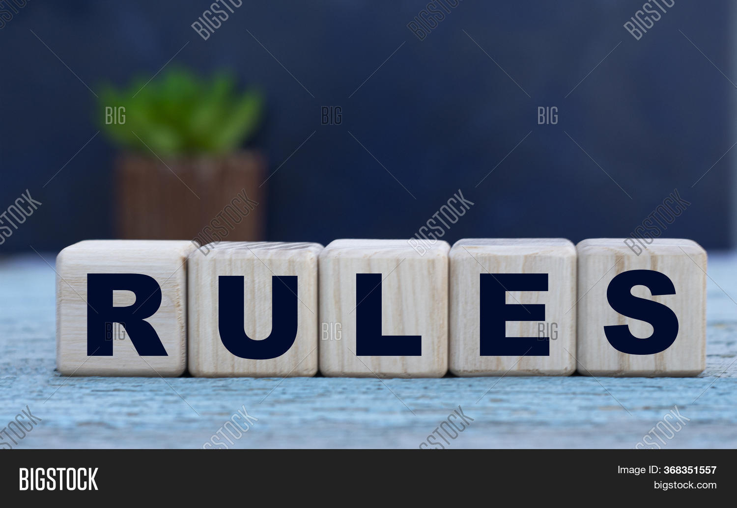 Rules Word On Cubes On Image & Photo (Free Trial) | Bigstock